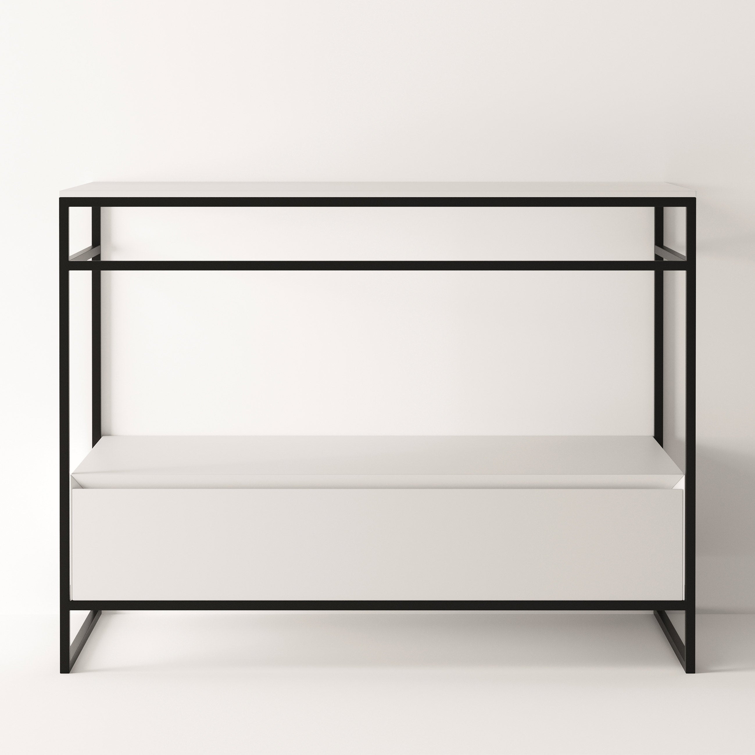 ALICE Structure UNI 40" - White Drawer Black Frame – Pontem Home